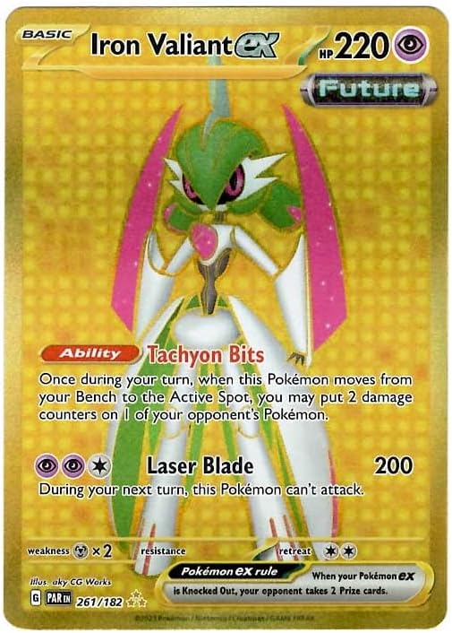 Amazon.com: Pokemon - Iron Valiant ex 261/182 - Paradox Rift - Hyper ...