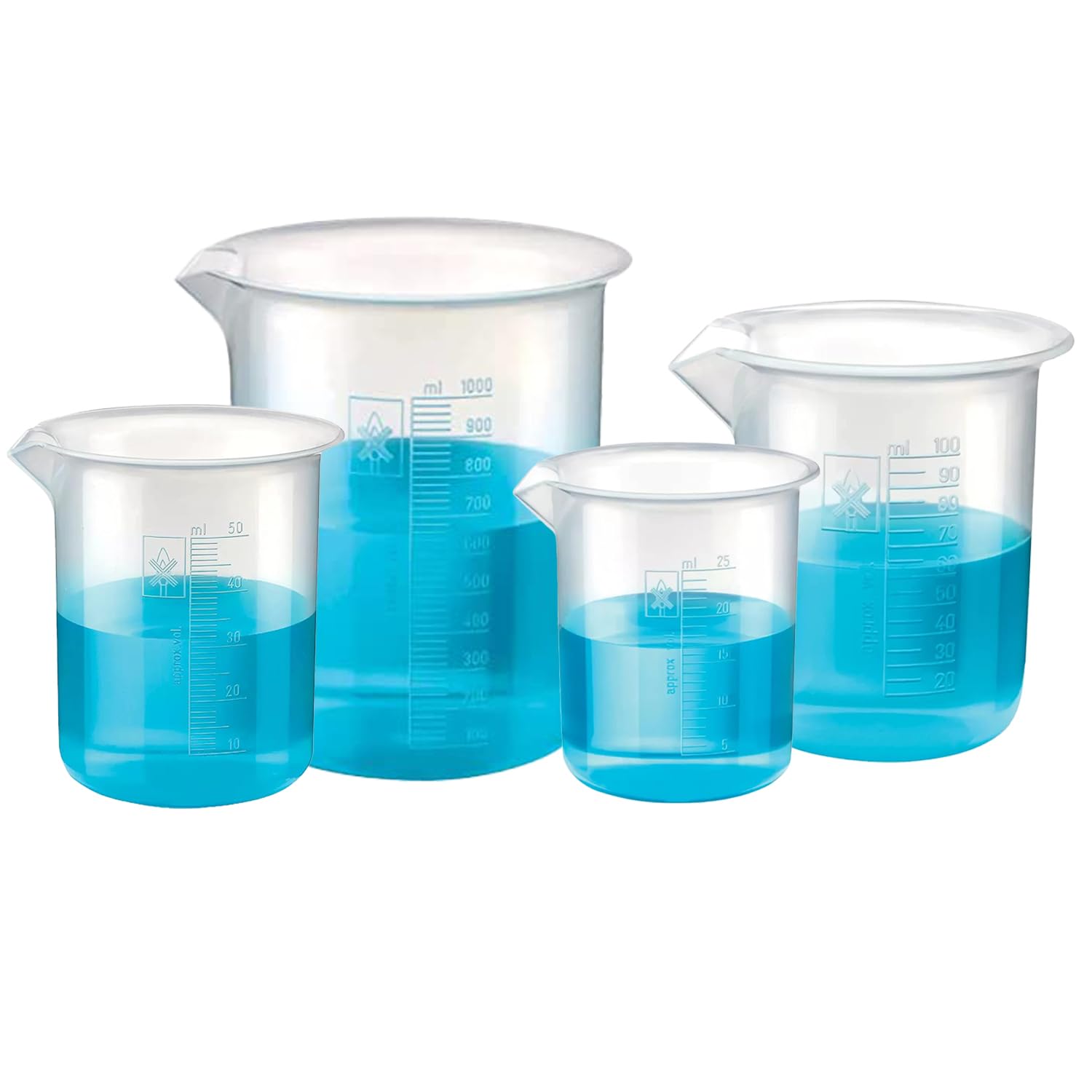Buy OCTA Polypropylene Plastic Beakers with Graduation Marks, Perfect ...