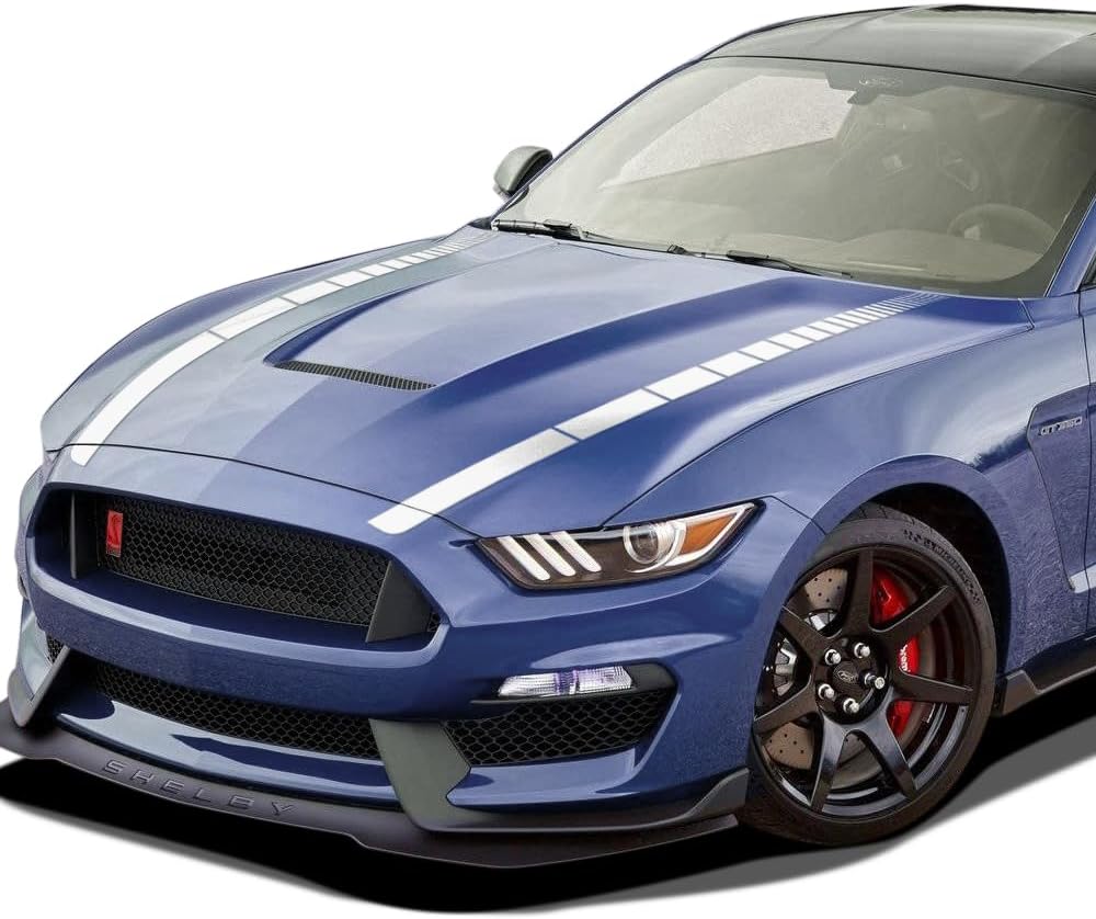 Amazon.com: Car Racing Hood Bonnet Stripes Decal Stickers Compatible ...