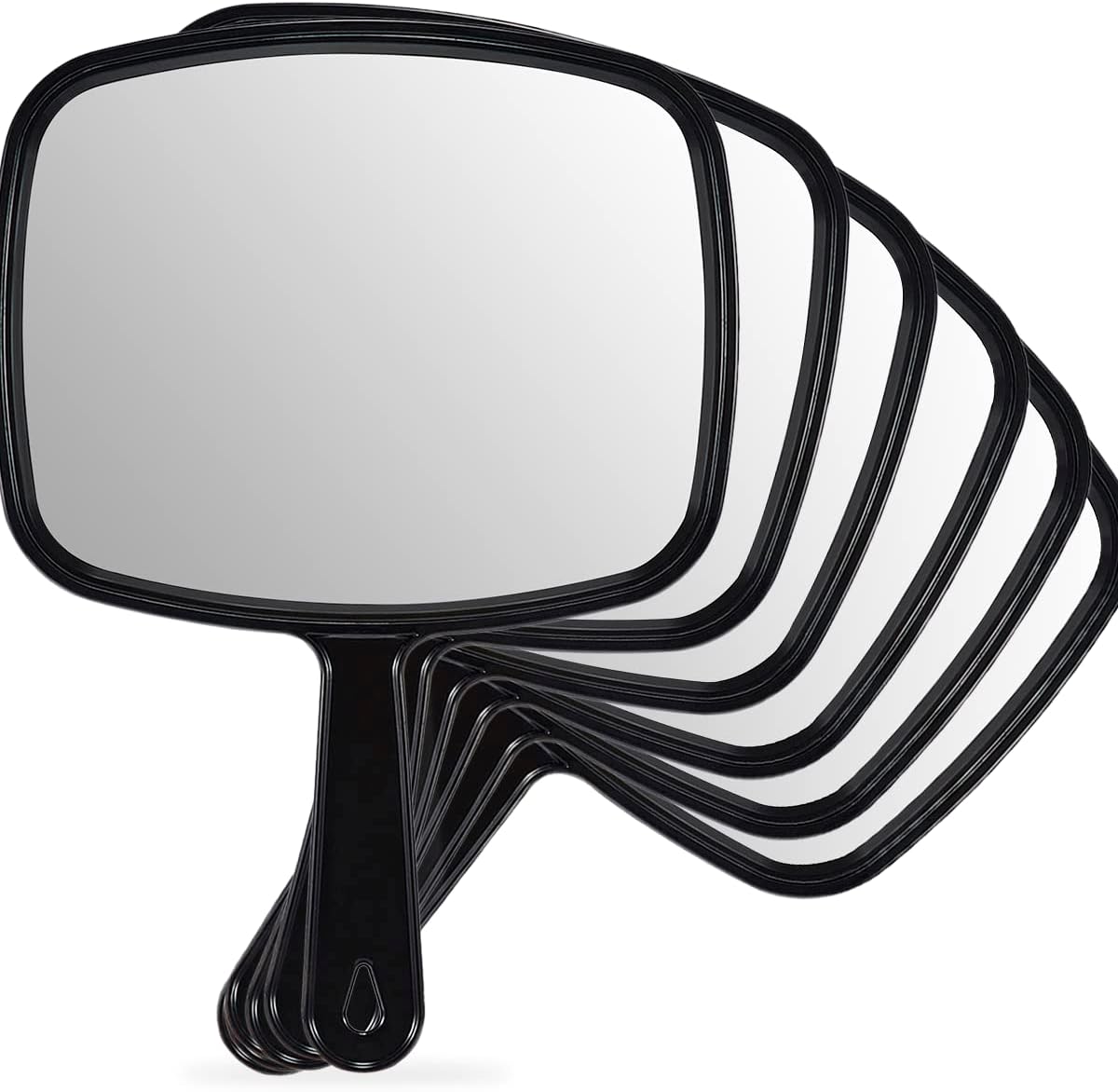 Amazon.com: OMIRO Hand Mirror, All Black Handheld Mirror with Handle, 6 ...