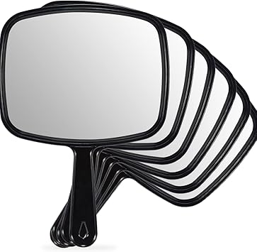 Amazon.com: OMIRO Hand Mirror, All Black Handheld Mirror with Handle, 6 ...