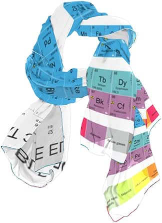 Cooper girl Periodic Table Of The Elements Silk Scarf Shawl Wrap for ...