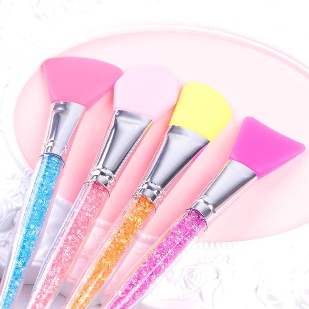 Amazon.com: SILICONE FACE MASK BRUSH, 4 PCS SET,FLEXIBLE FACIAL MUD ...
