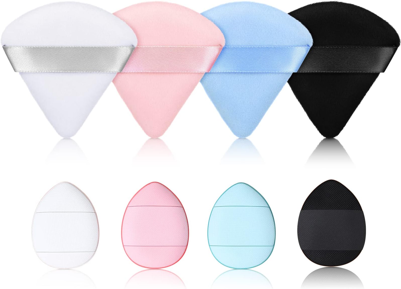 Amazon.com : Pimoys 4 Pieces Powder Puff Makeup Sponge Triangle Powder ...