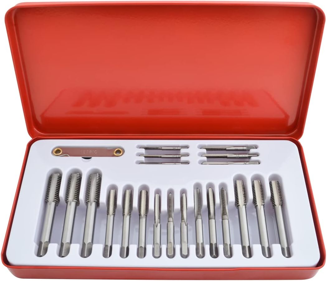 Gunpla 22 Pcs Threading Tap Set Metric Thread Tapping Tool Screw M3-M12 ...
