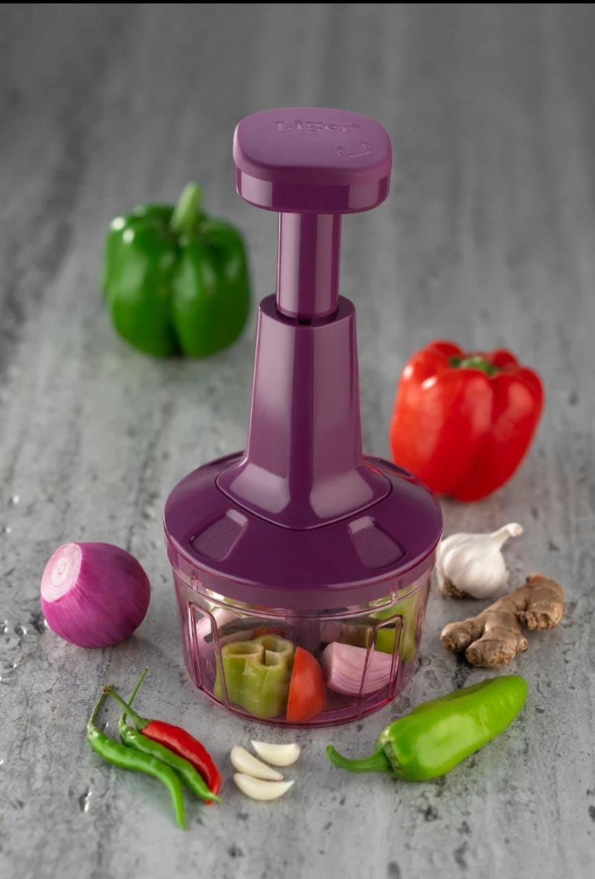 Expresso Liger Vegetable Push Chopper 850ml, with 3 Blades for ...