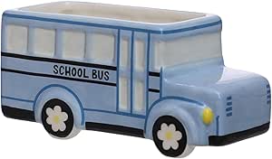 Amazon.com: 6" Blue Ceramic School Bus Tabletop Décor by B2C™ - Back to ...