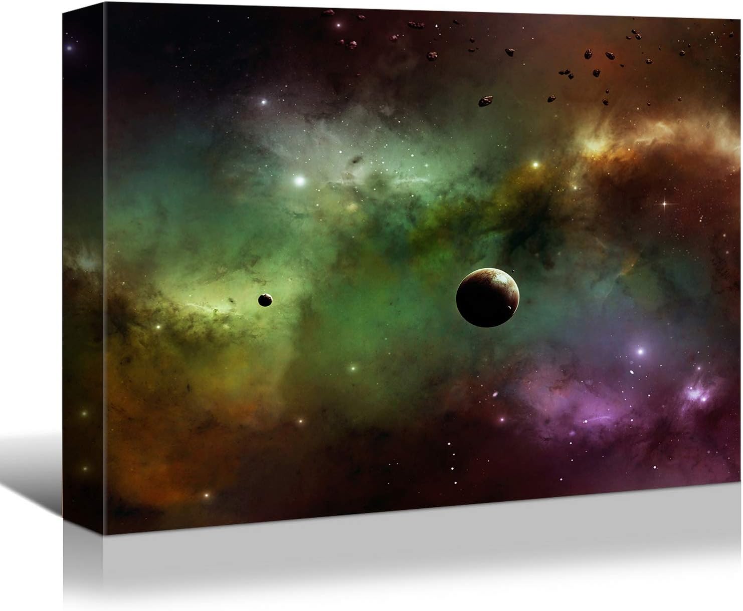 Amazon.com: Wall Painting Planet Universe Space Picture Canvas Art ...