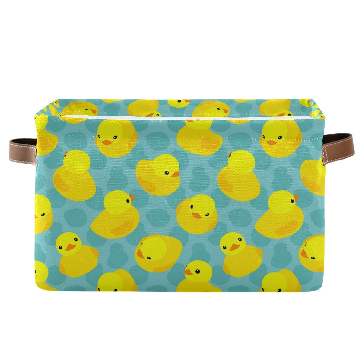 Amazon.com : Rectangular Storage Bin Yellow Rubber Duck Basket with ...