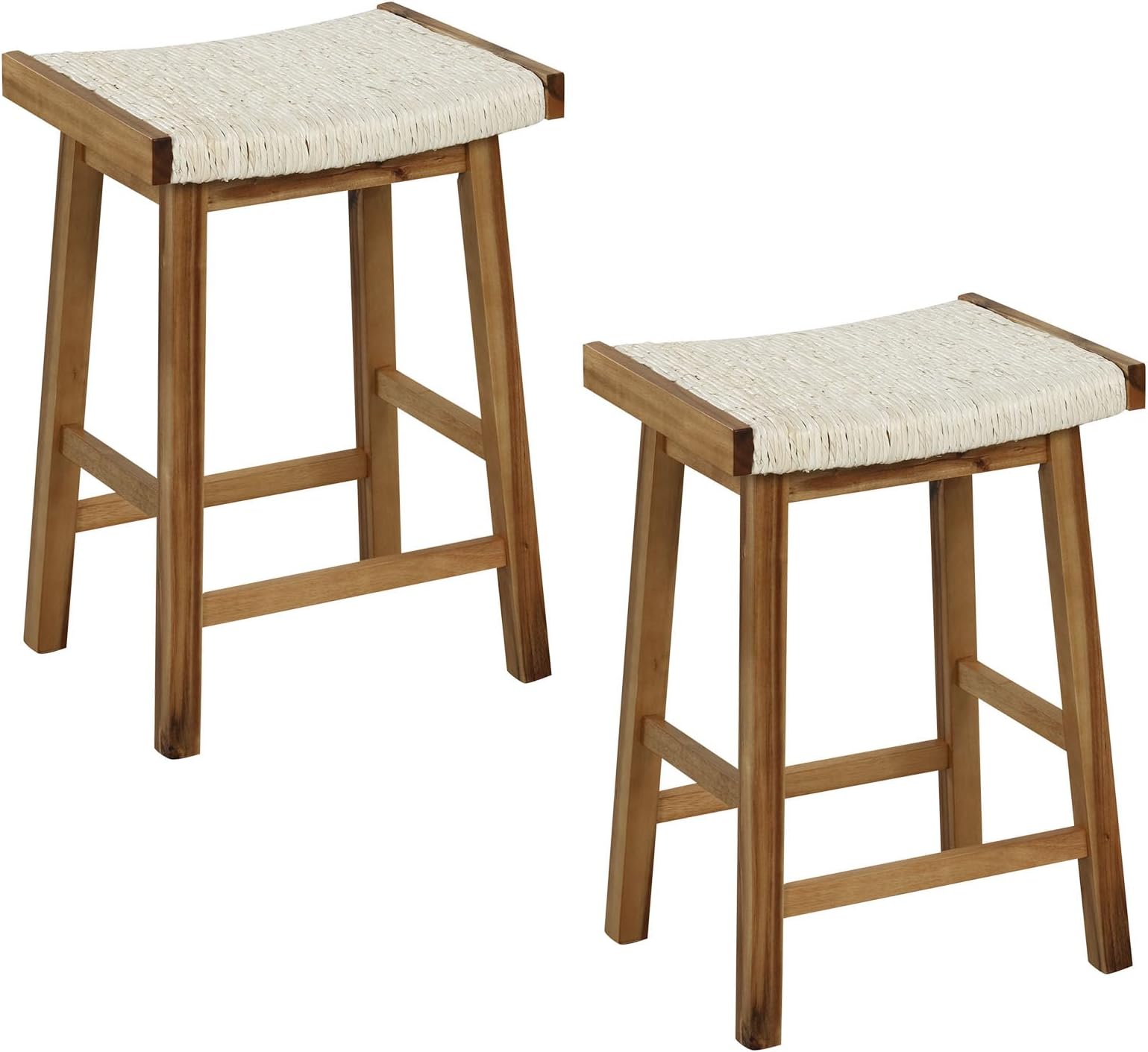 Amazon.com: Barton Set of 2 Swivel Bar Stools Alexsandera Retro Brown w ...