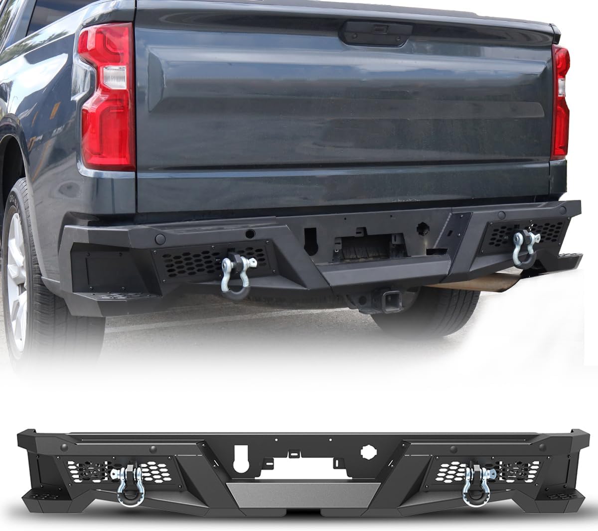 Amazon.com: Nixon Offroad Rear Bumper for Chevy Silverado 1500 2019 ...