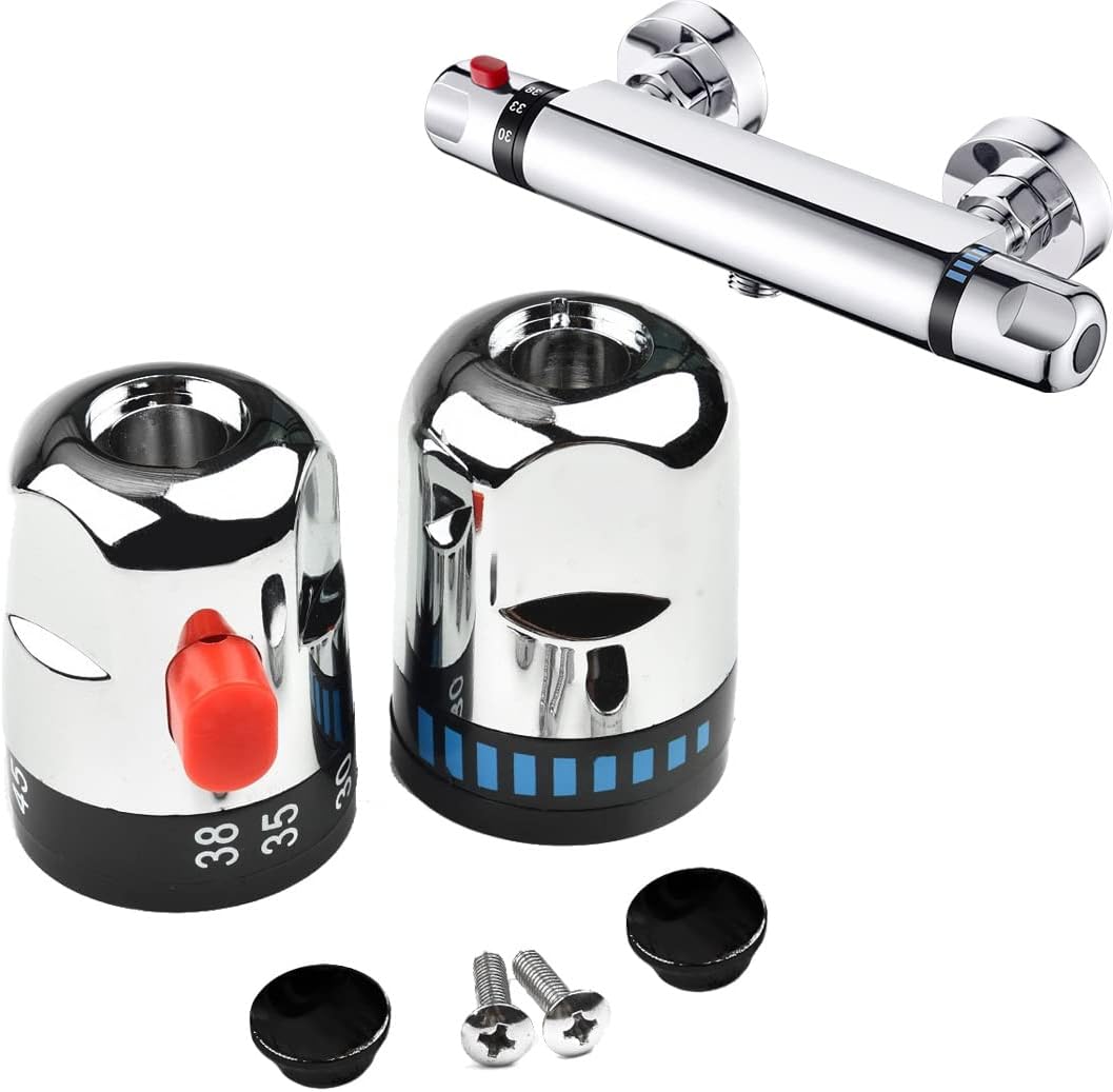 ZYWUOY Bath Shower Thermostatic Handle, 1 Pair of Bath taps with ...