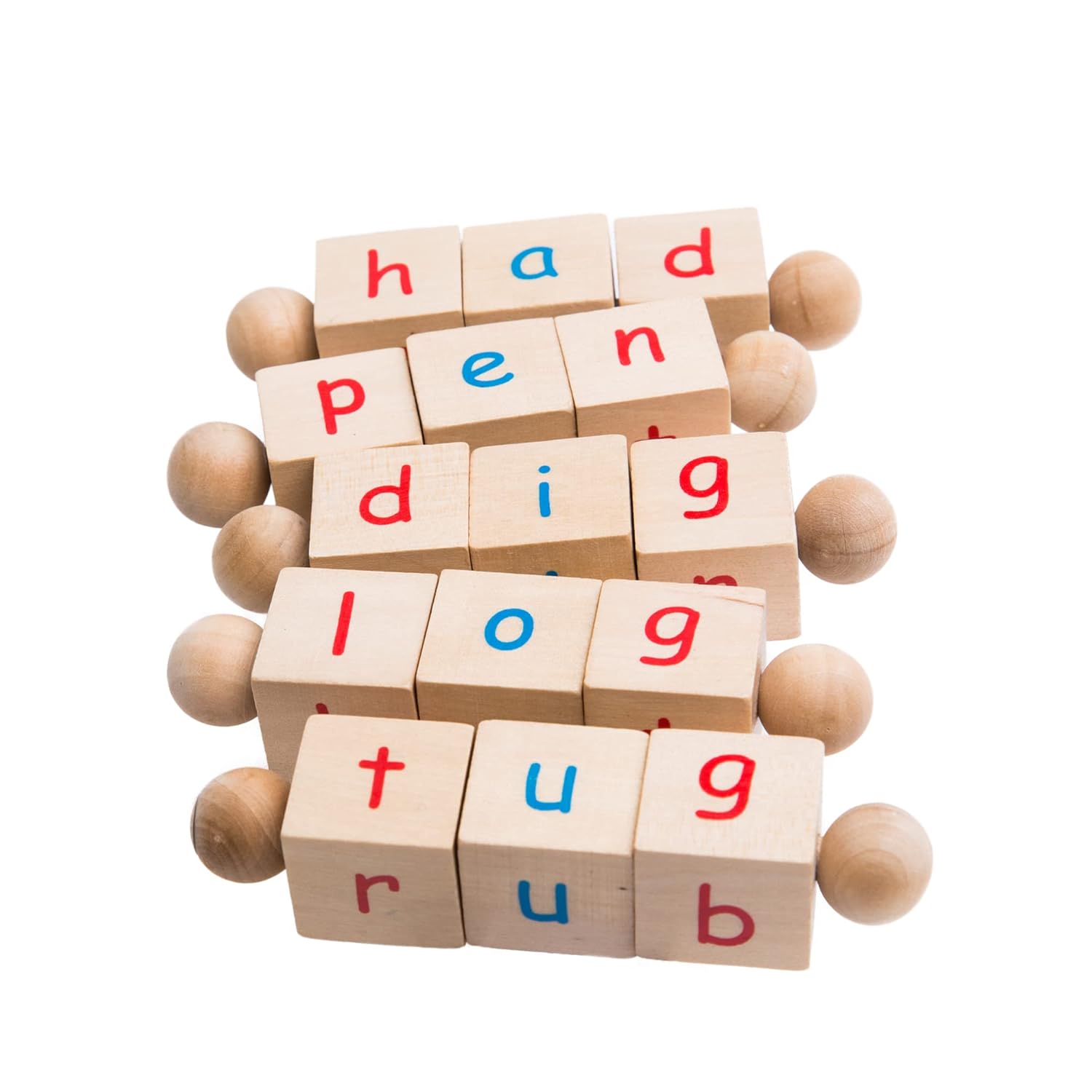 Buy Phonetic Reading Blocks That Spin to Make Words a Montessori ...