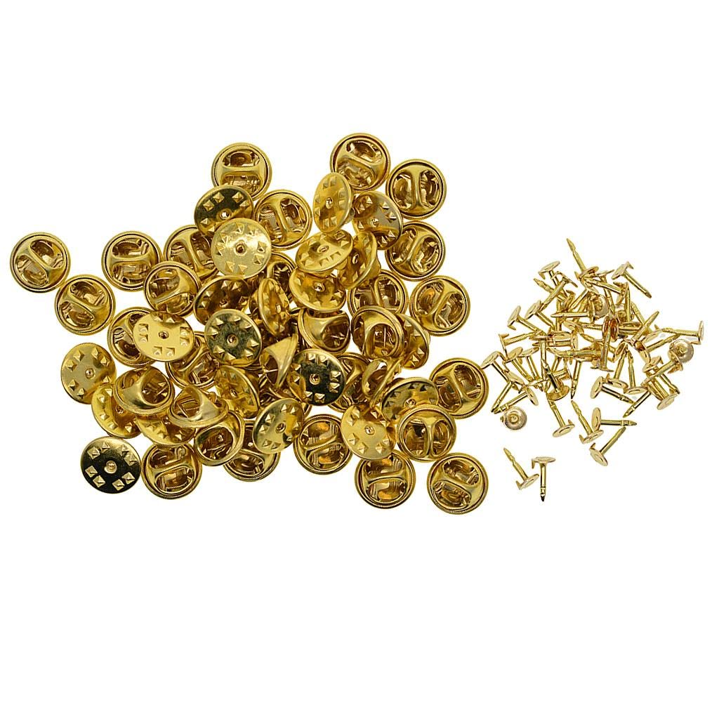 myaddiction 50 Sets Badge Hat Pin Metal Tie Back Lapel Pins Butterfly ...