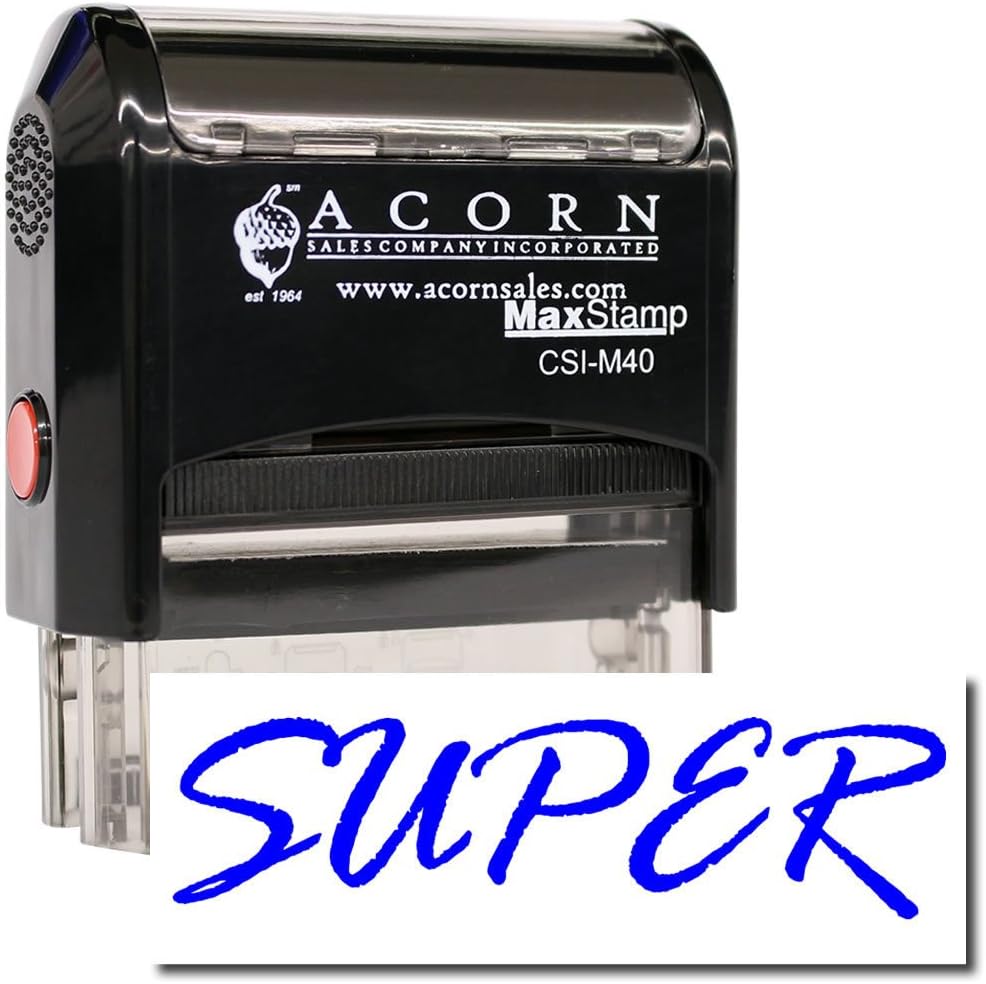 Amazon.com : Classroom Stamp - Large Self-Inking Super Stamp with Red ...