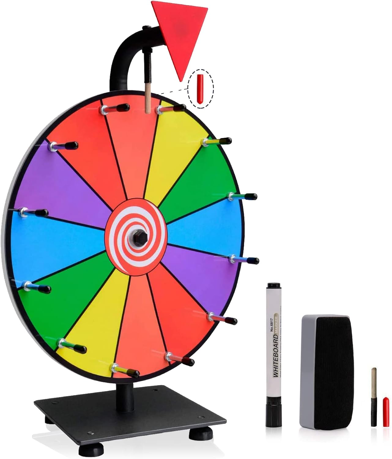 Amazon.com: iElyiEsy 12 Inch Spinning Wheel for Prizes 12 Slots Spinner ...