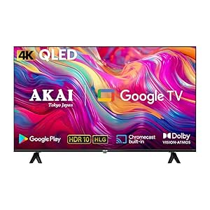 AKAI 55 Inch 4K Ultra HD Smart QLED TV (139 cm) | Atmos Sound | Google ...