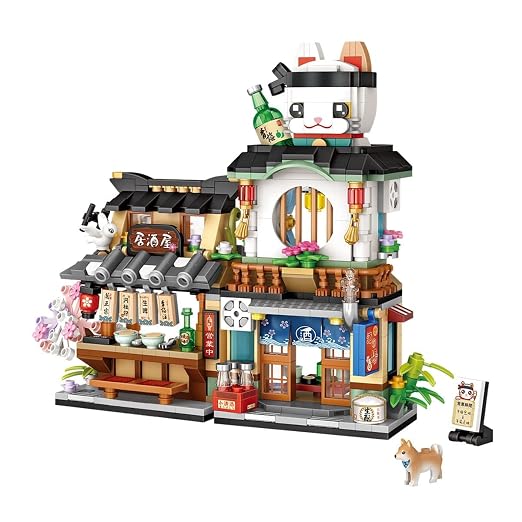 SKY LINE OCEAN Japanese Street View Izakaya Mini Building Blocks Set ...