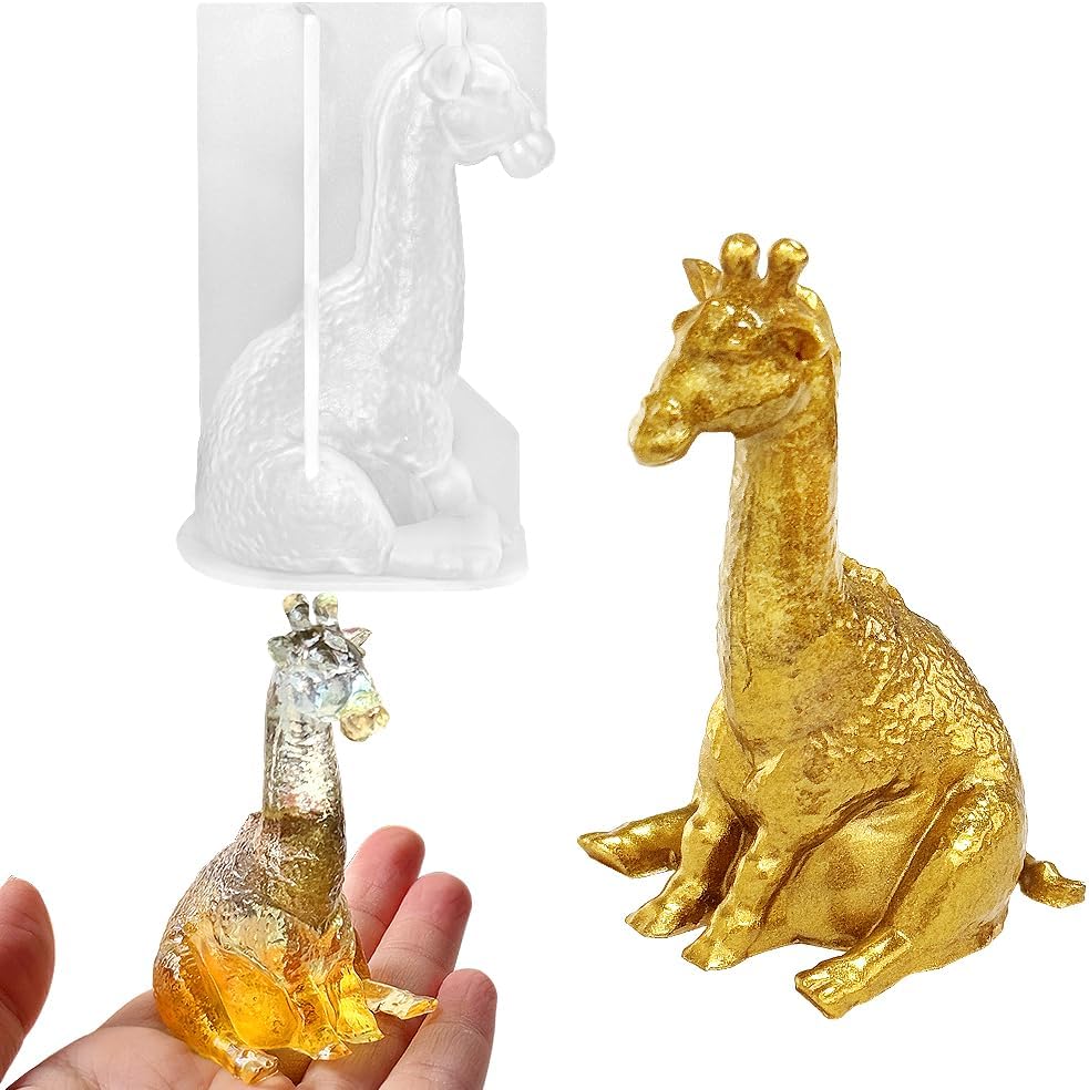 Amazon.com: ResinWorld Mini 3D Giraffe Silicone Mold, Cute Aminal Molds ...