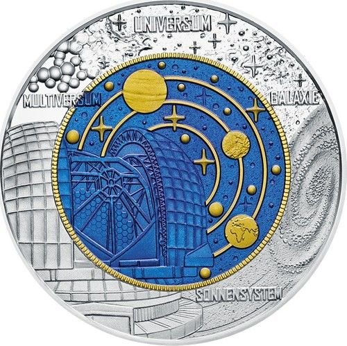 2015 AT COSMOLOGY Silver-Niobium coin "The Dawn of a New Era" 25 Euro ...