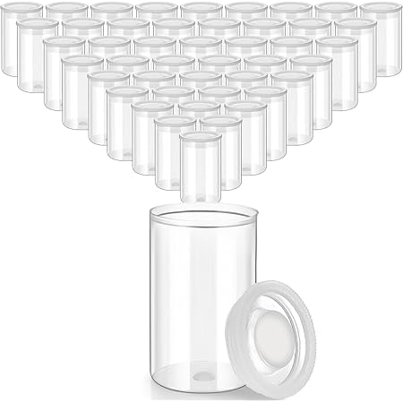 Amazon.com: JOVITEC 100 Pieces Plastic Film Canister Holder 35 mm Empty ...