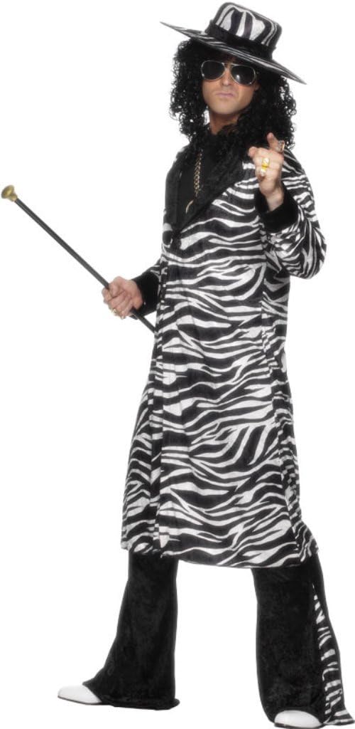 Amazon.com: Smiffys New Velvet Zebra Animal Print Pimp Daddy Suit ...