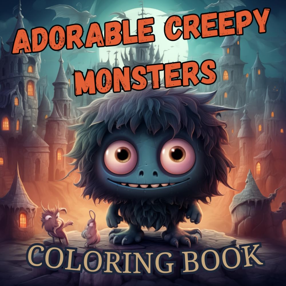 Amazon.com: Adorable Creepy Monsters Coloring Book: Cute Coloring Book ...