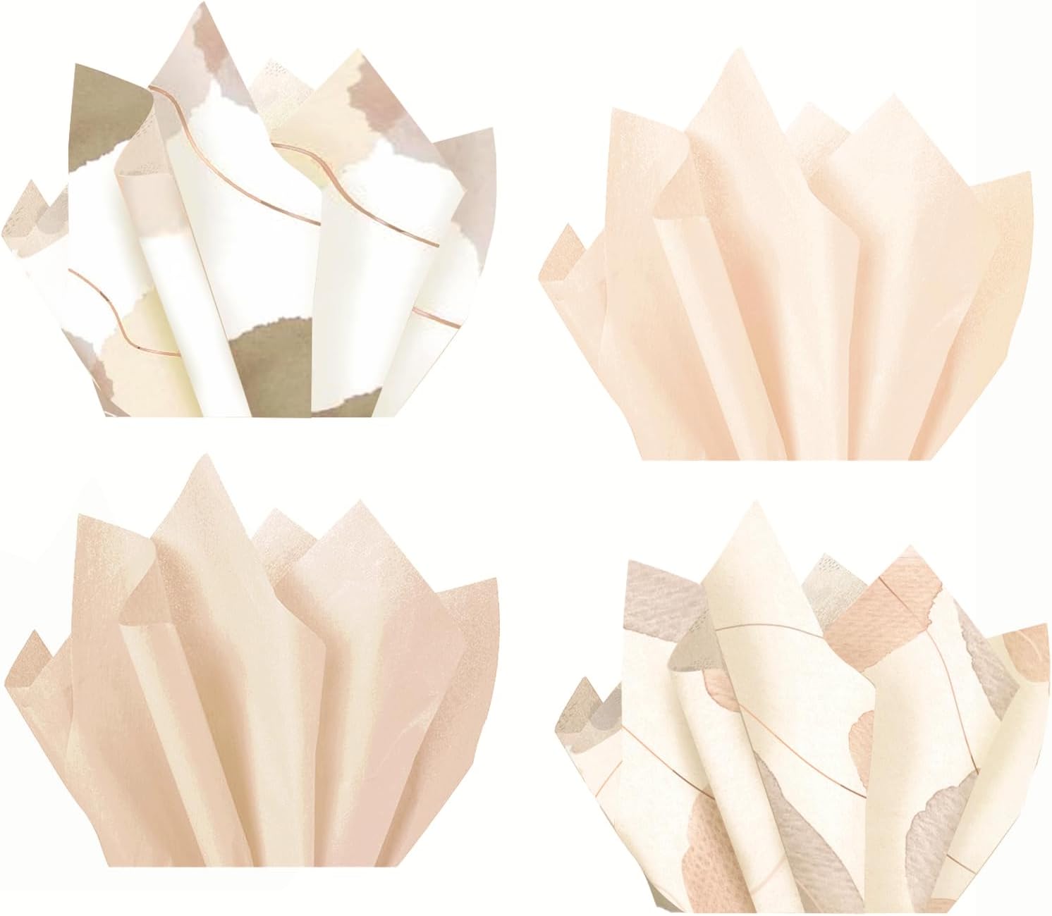 Amazon.com: NICROHOME 24 Sheets White Brown Tissue Paper for Gift Bags ...