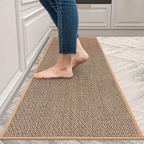 KIMODE Kitchen Mtas 20"x47",Non-Slip Washable Farmhouse Kitchen Runner ...