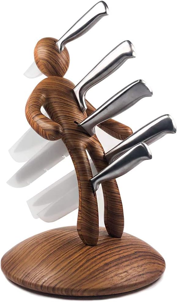 Amazon.com: Man kitchen knife Block, LAEKER 5 Pack Stainless Steel ...