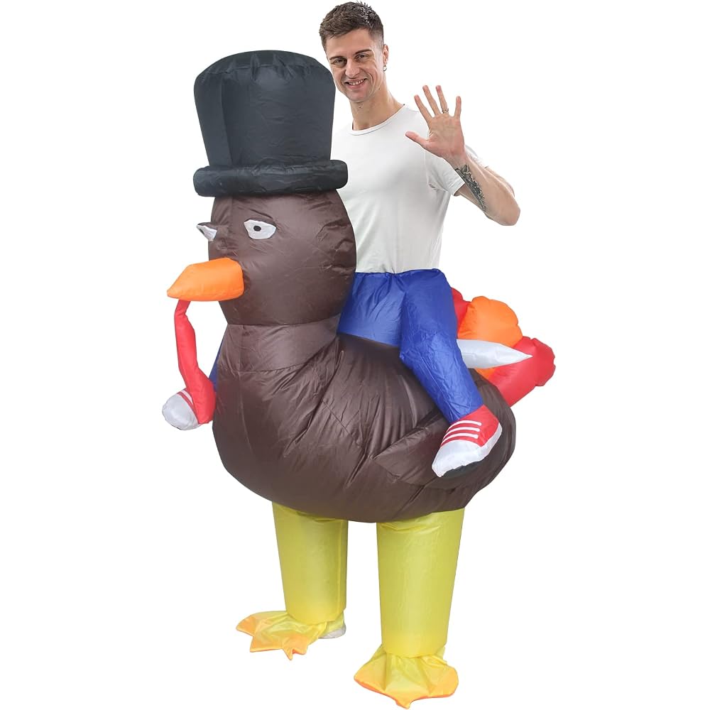 Fall Guys Costume Spirit Halloween Inflatable Turkey Costume For Kids ...