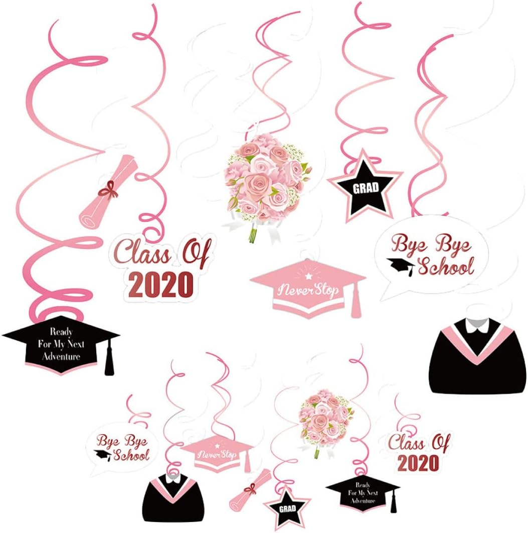 PRETYZOOM 30pcs 2020 Graduation Graduation Swirl Decorations Graduation ...