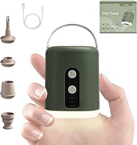 Electric Pump for Inflatables & Deflating & LED Light, 1600 mAh Airbed ...