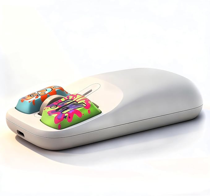 Amazon.com: Jiieuilk Retro Mouse 2.4G & Bluetooth Mouses Connectivity ...
