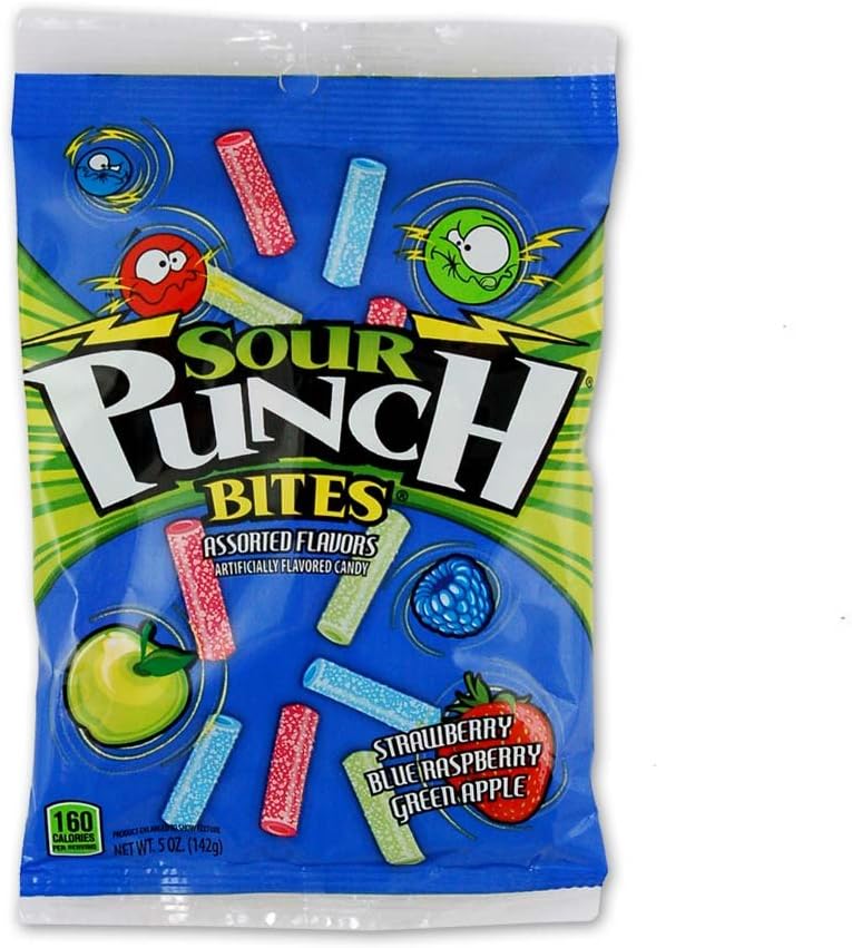 Amazon.com : Sour Punch Bites, Assorted Sweet & Sour Fruit Flavors ...