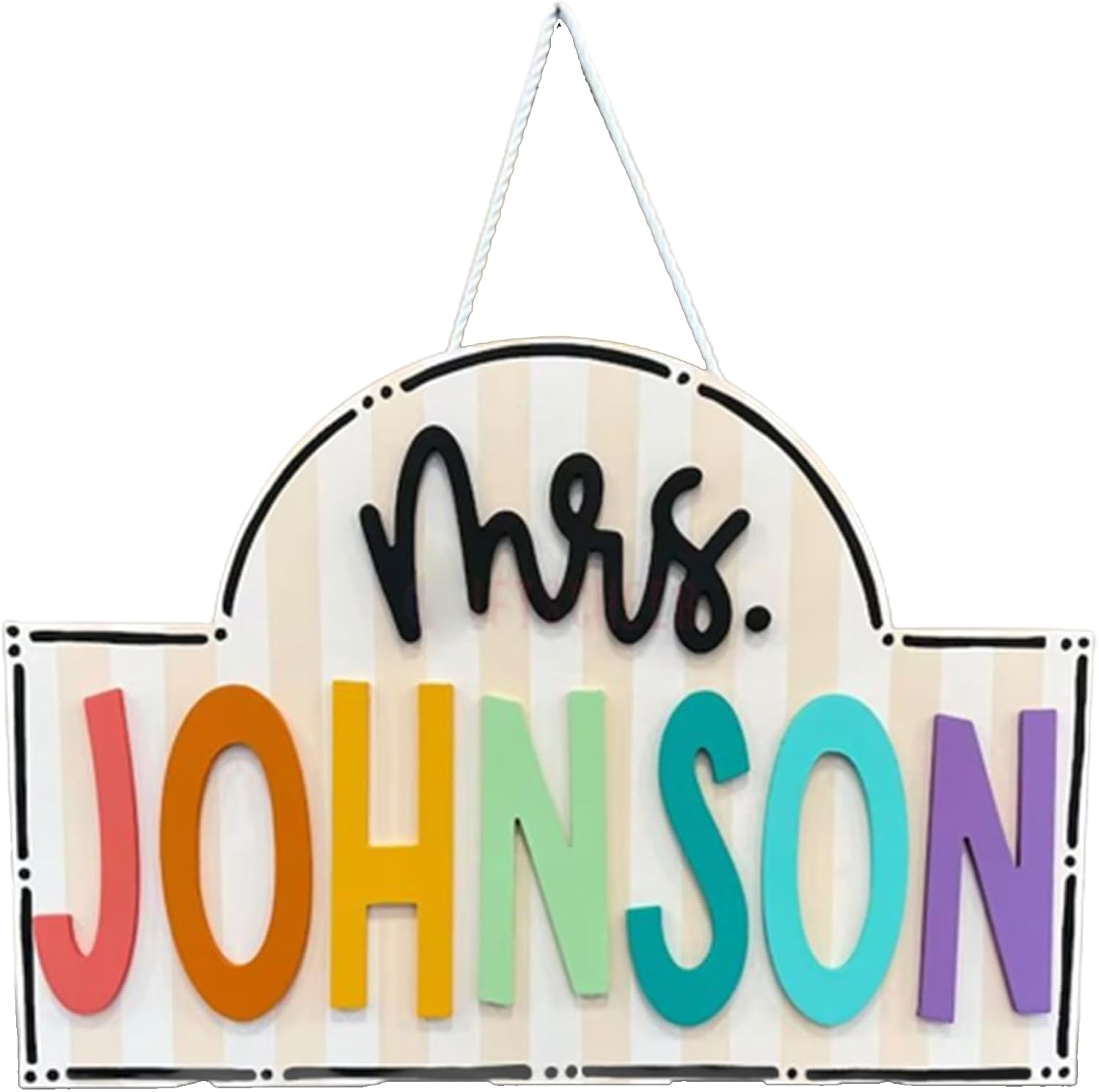 Amazon.com: Handance Personalized Teacher Door Sign, Custom Teacher ...