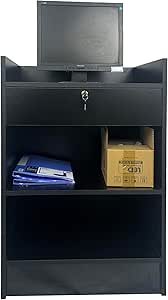 Amazon.com : Modern Black Cash Register Stand,MDF Cash Register Counter ...