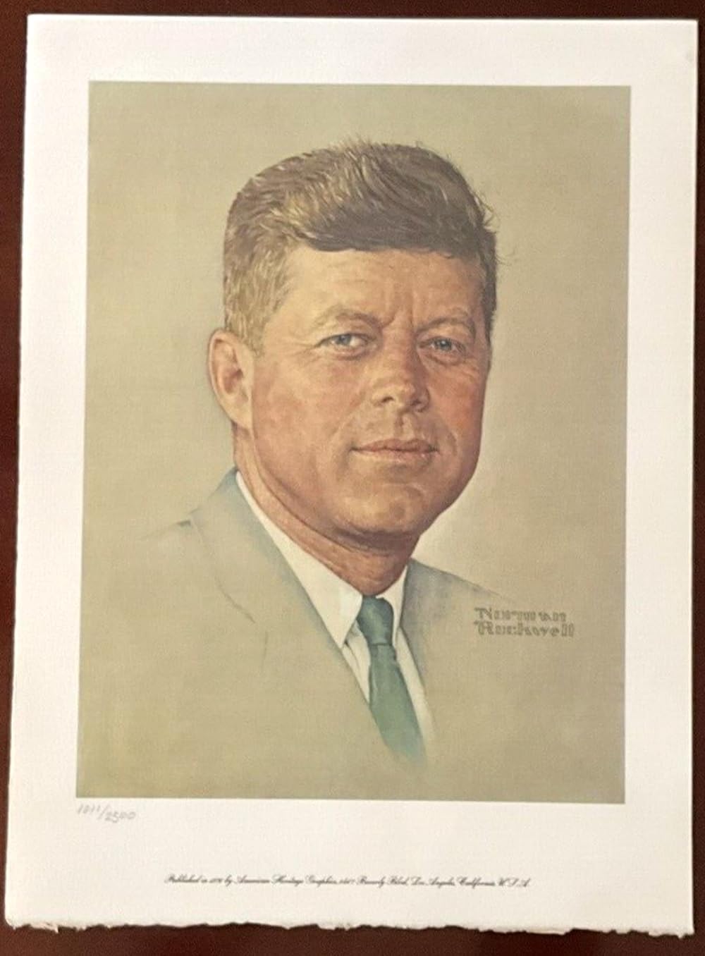 Amazon.com: Norman Rockwell Signed Numbered Lithograph JFK President ...