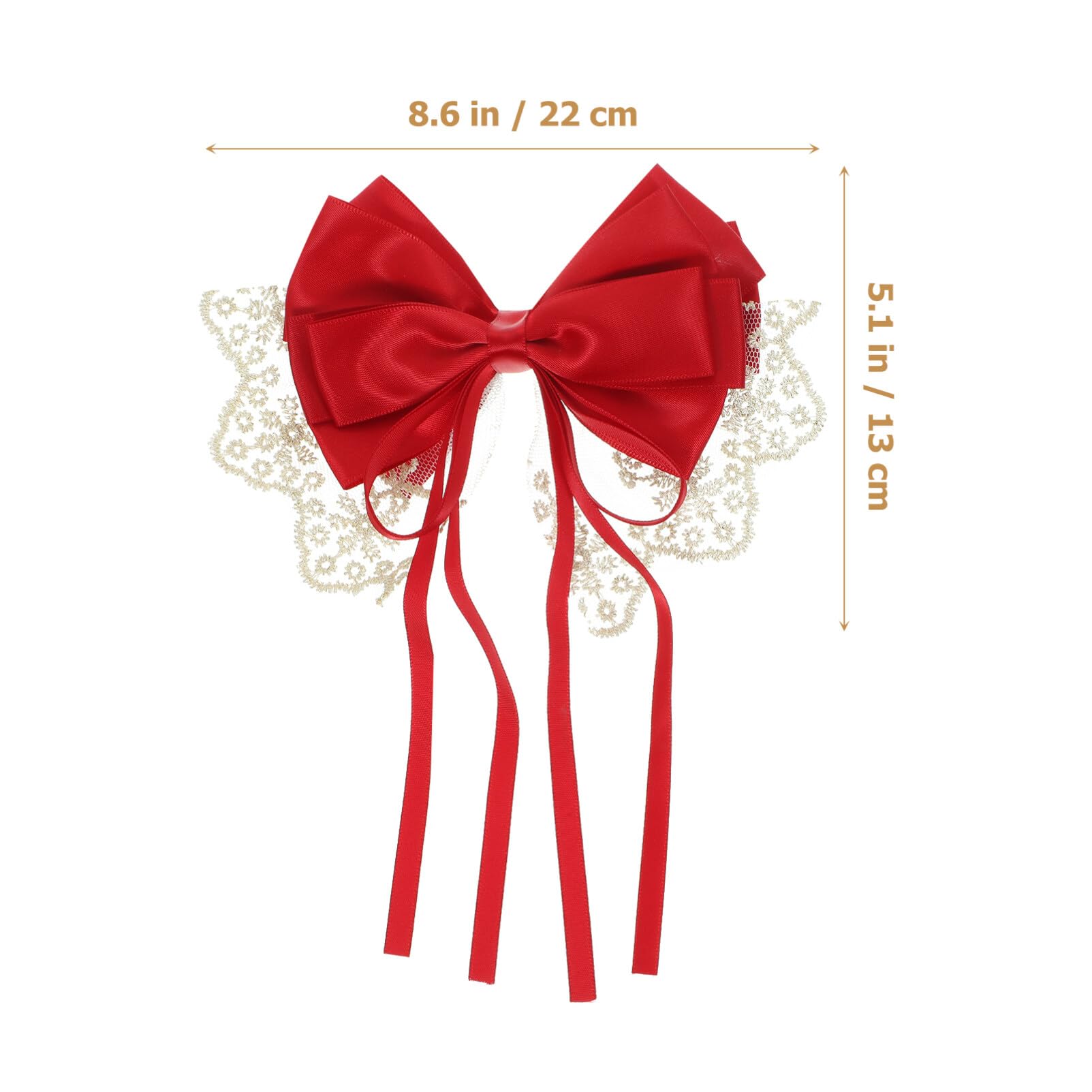 Red Lace Hair Bow