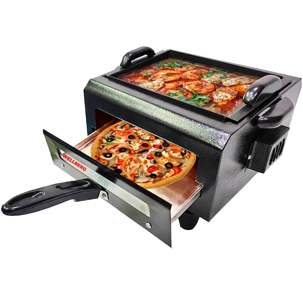 Buy Wellberg iron 2 in 1 Electric Tandoor with 6 Gifts (Black, 10 IN ...