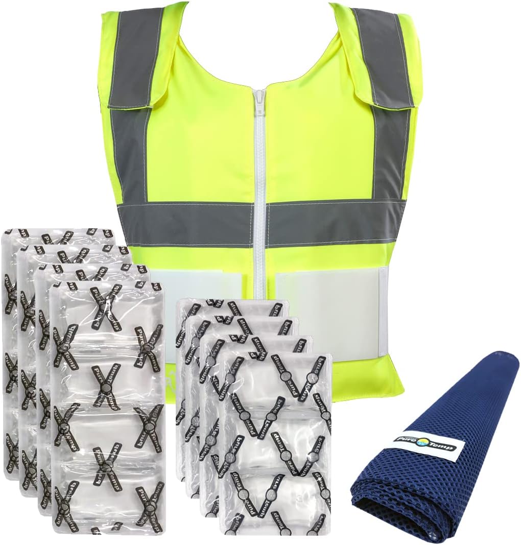 Amazon.com: Glacier Tek High Visibility Safety Cooling Vest, 8 Cold ...