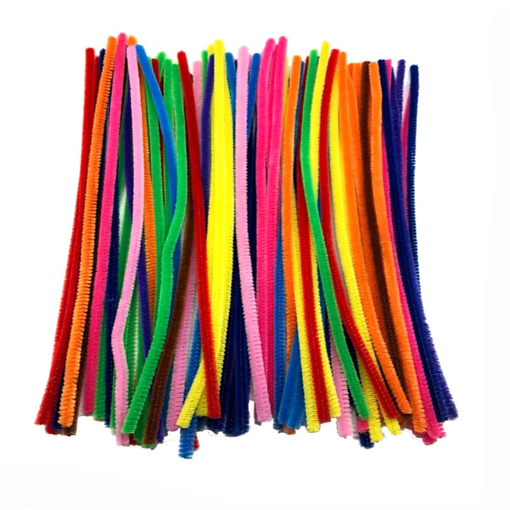 Yiyao Chenille Wire Bending Plush Pipe Cleaners 240 Pieces Chenille ...