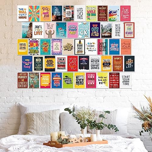 PAPER PLANE DESIGN Set of 50 Small Wall Posters Set Collage for Home ...