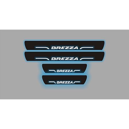 Door Sill/Foot Step Stainless Steel Plates with Maruti Suzuki Brezza ...