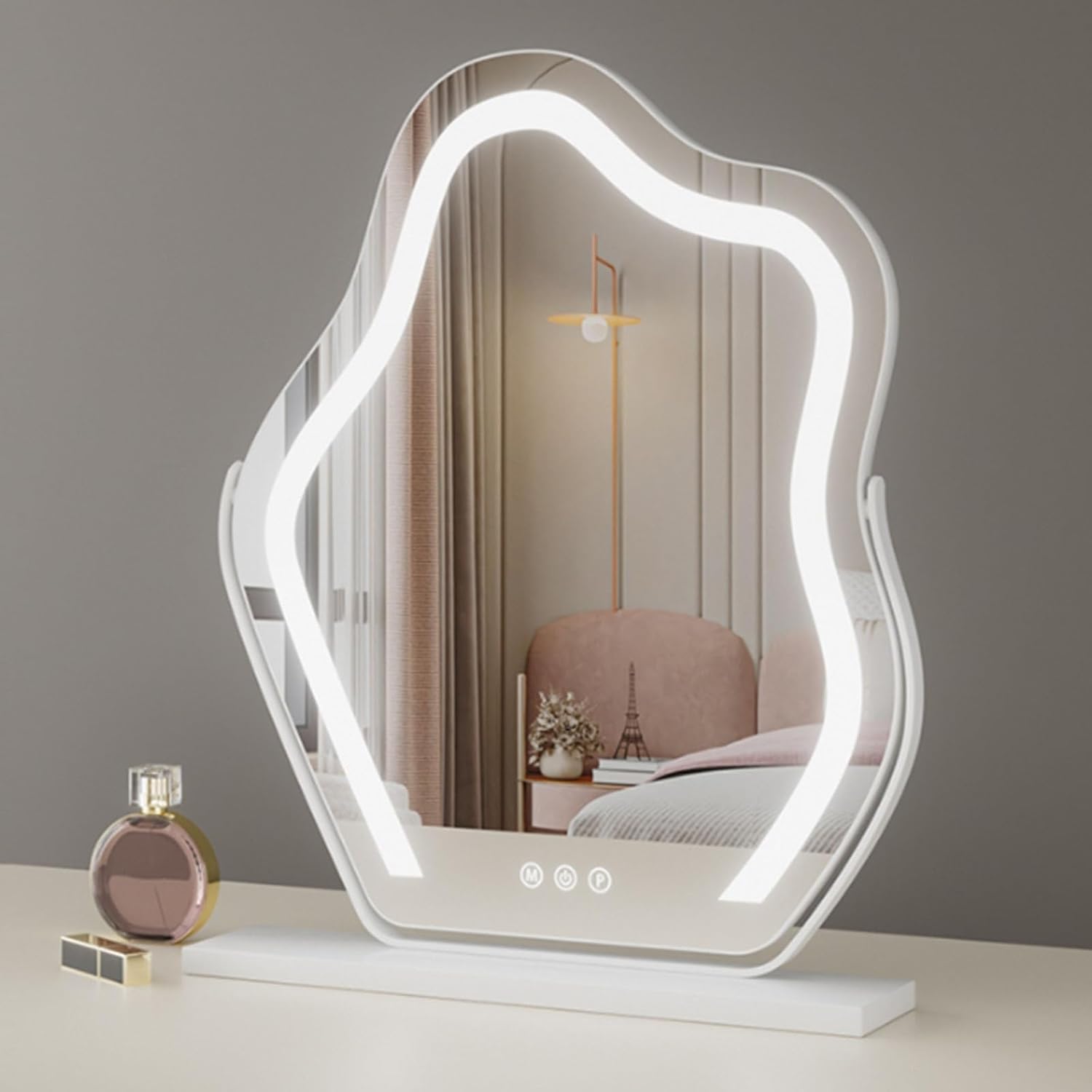 Amazon.com: LED Lighted Makeup Vanity Mirror Rechargeable, Desktop ...