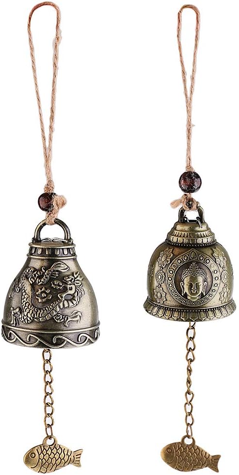 YUEYUAN 5 Pcs Hanging Wind Chimes, Chinese Feng Shui Bell, Vintage ...