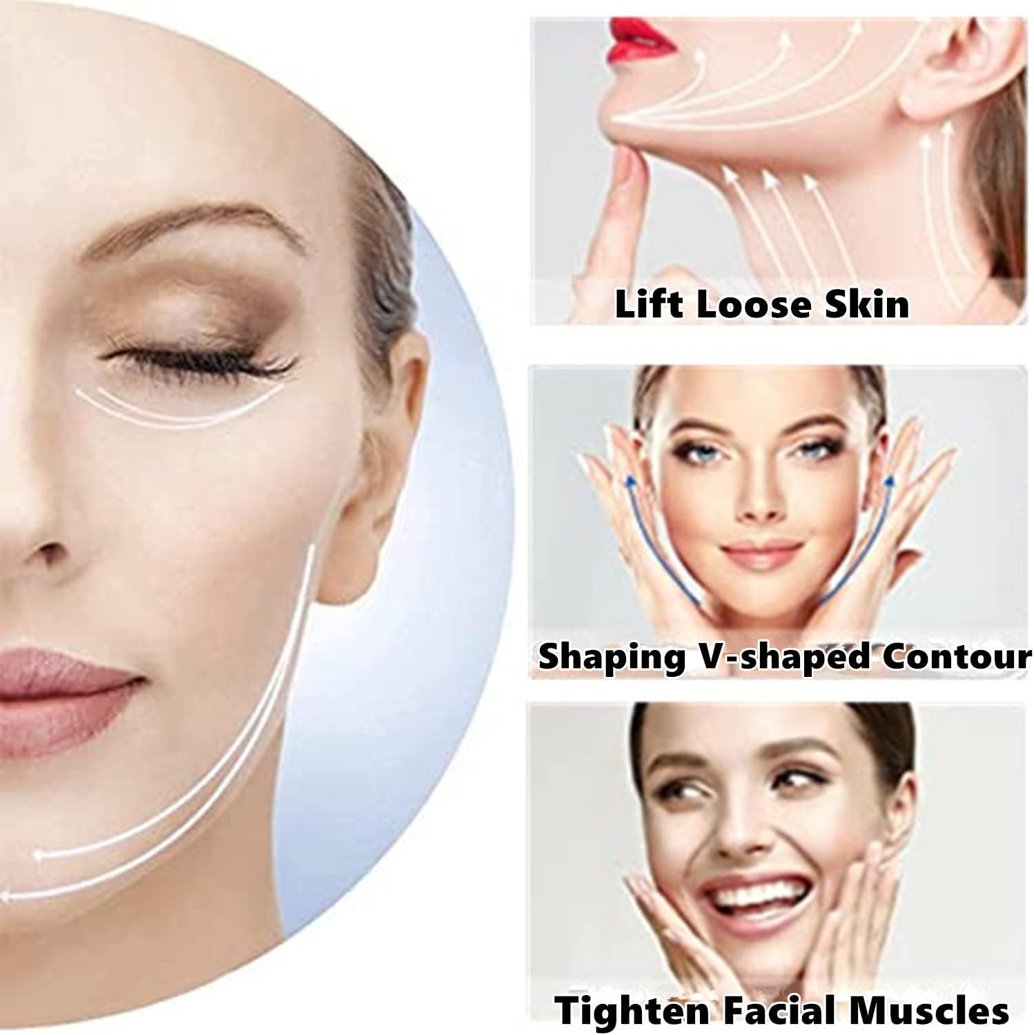 40pcs Face Lift Tape,V Face Sticker Face Tape Lifting Invisible, Thin ...