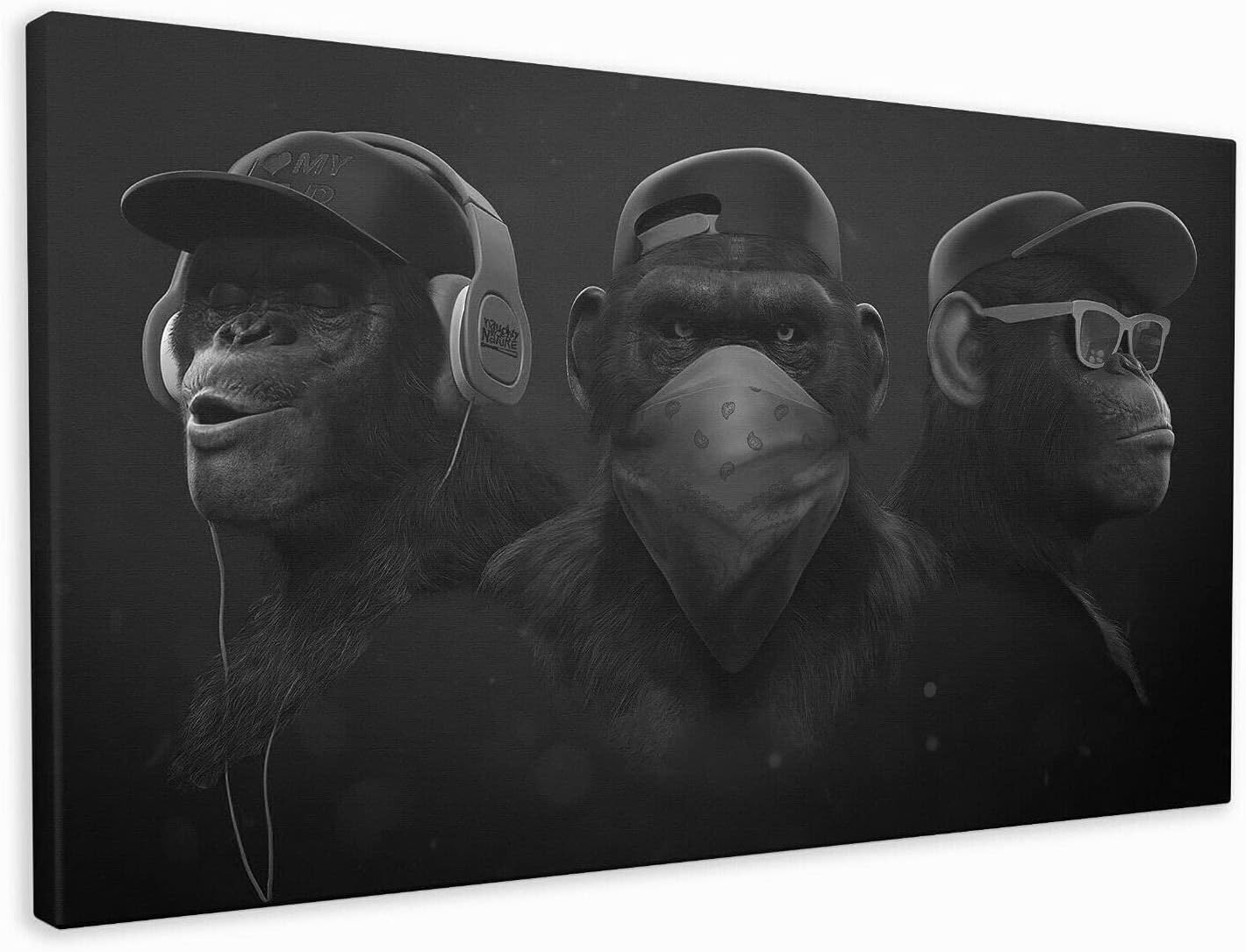 Amazon.de: 3 Wise Swag Monkeys Banksy Poster, abstrakter Stil ...