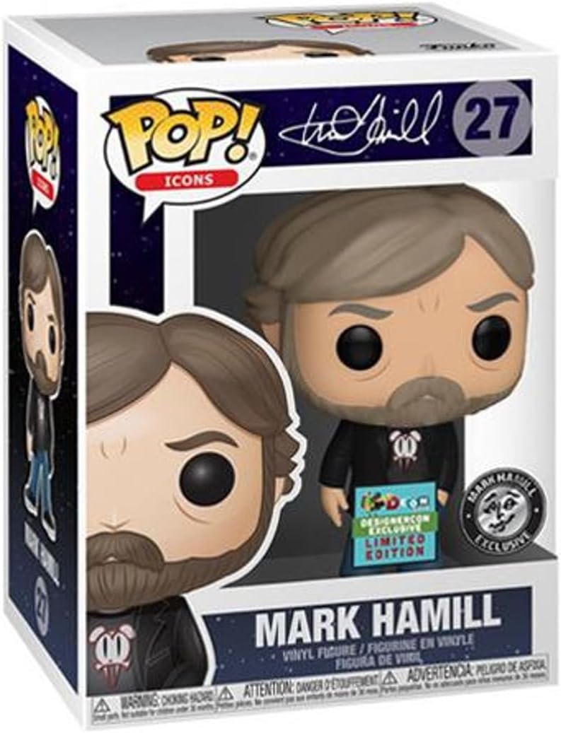 Funko Pop Vinilo de Mark Hamill 27 Camisa Negra en Protector Pop