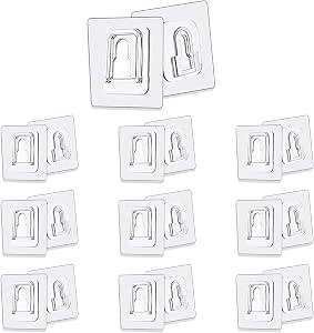 Amazon.com: MAVGZUL 10 Pairs Double Sided Adhesive Wall Hooks ...